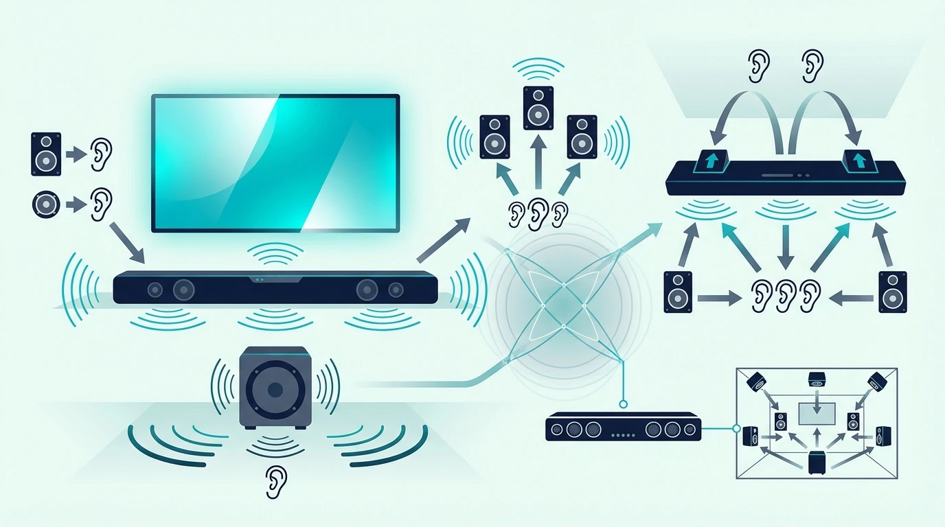 Soundbar Channels Explained: 2.1, 3.1, 5.1 & Atmos